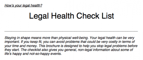 Legal Health Checklist – Open Law Lab