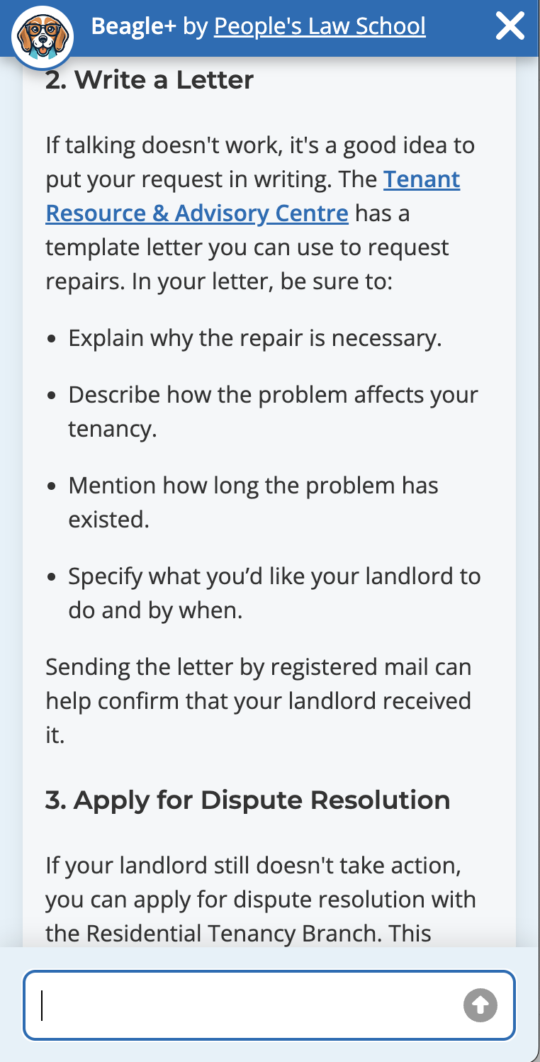 Beagle+ AI legal help chatbot – Open Law Lab